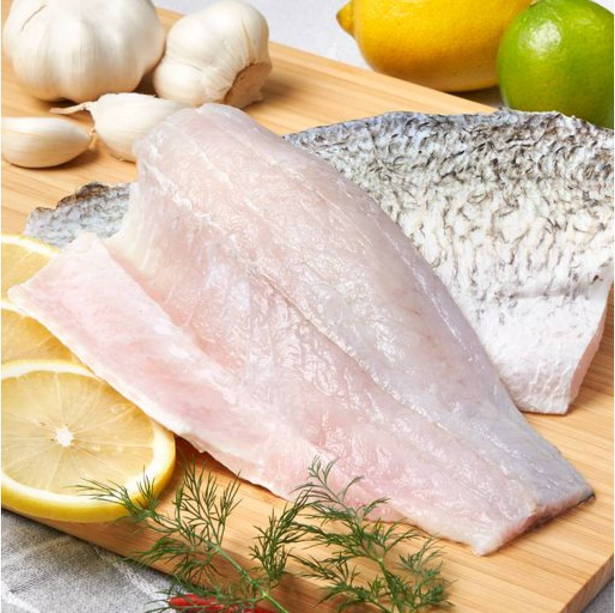 Ken Ken Skin On Seabass Fillet - Frozen